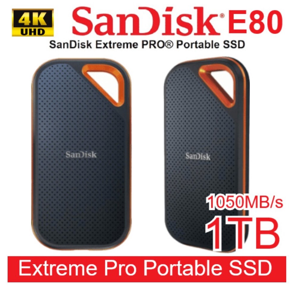 Extreme Pro Portable SSD E80 - 1TB Read Speed 1050MB/s Write Speed ...