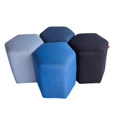 DH Hexagon Stool / Sofa Footstool (Water Repellent Fabric) Size : 45cm ...