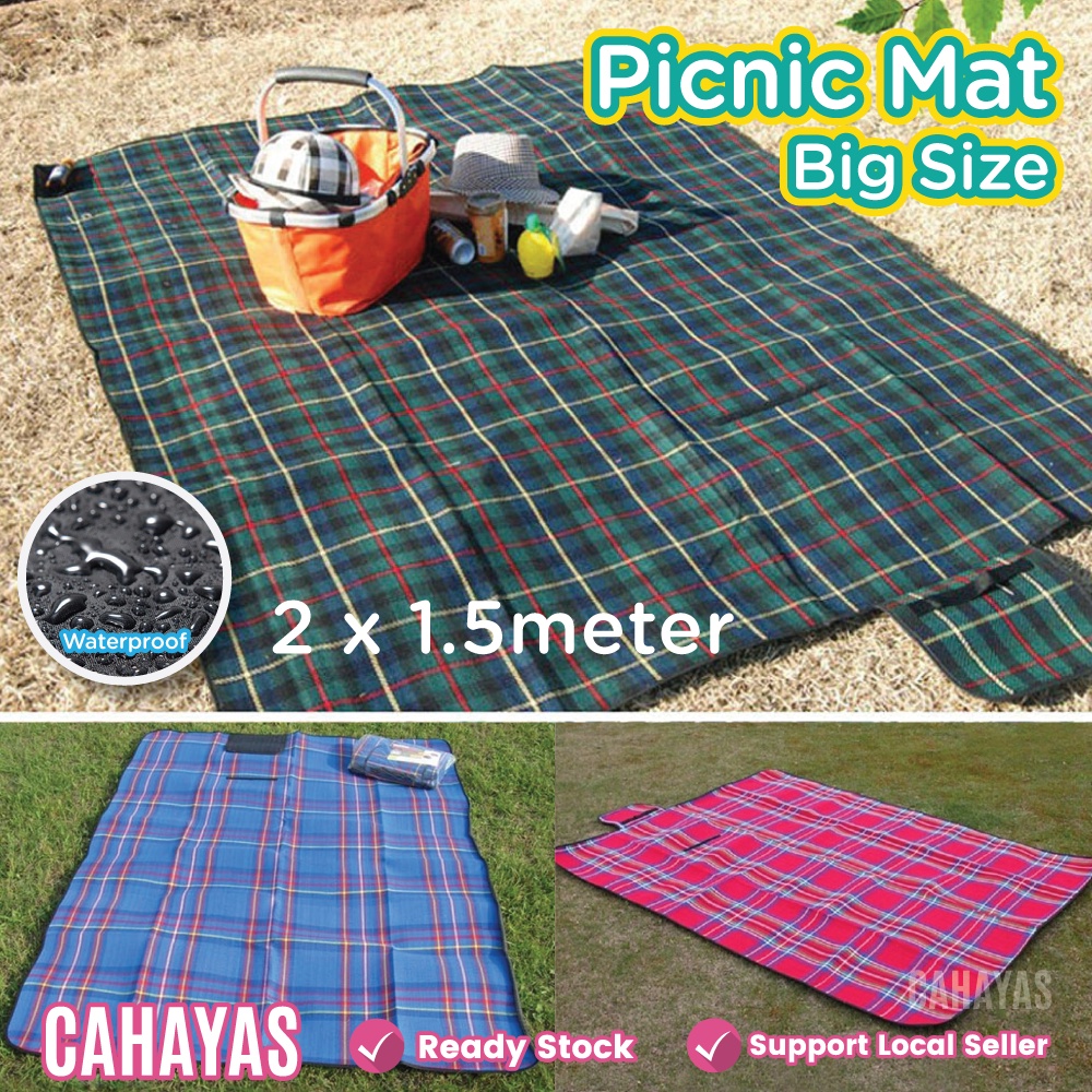 🎉Harga Borong🎉 200cm Extra Thick Cahayas Large Waterproof Picnic Mat ...