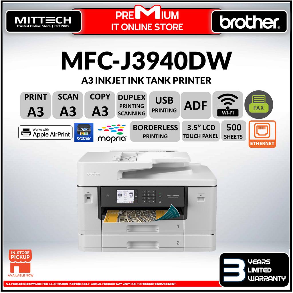 Brother MFC-J3940DW A3 All In One Wireless Colour Inkjet Printer | Auto ...