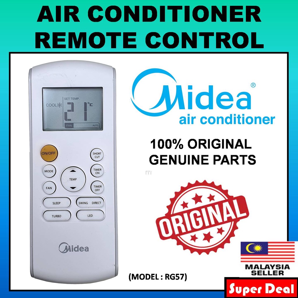 [ORIGINAL] MIDEA Air Cond Aircond Air Conditioner Remote Control ...