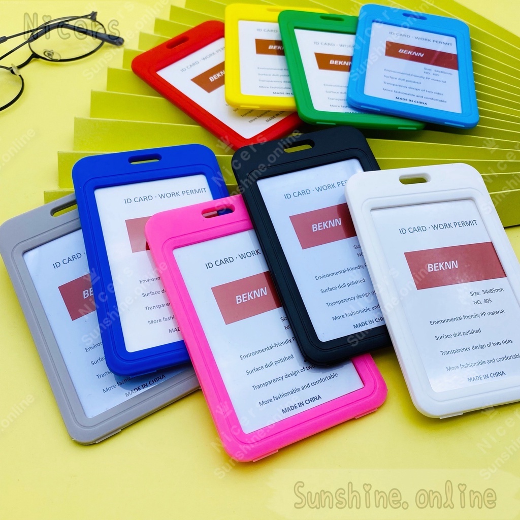 805 Colorful Plastic ID Card Work Permit Case Holder | Shopee Malaysia