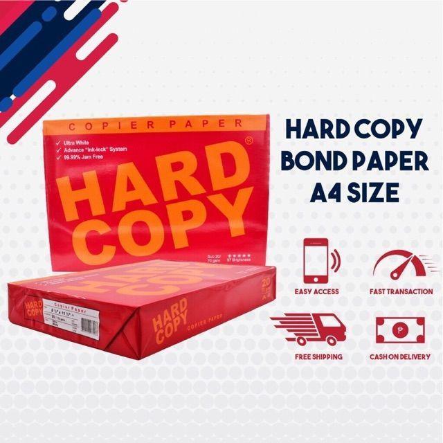 Hard Copy Bond Paper Short- A4 -Long Sizes 500pcs(1 Ream) | Shopee Malaysia