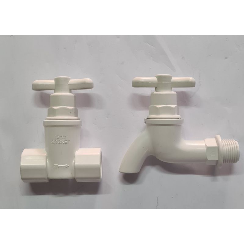 1/2" SY PVC BIB WATER TAP/SY PVC STOPCOCK/KEPALA PIPE PLASTIC PVC ...