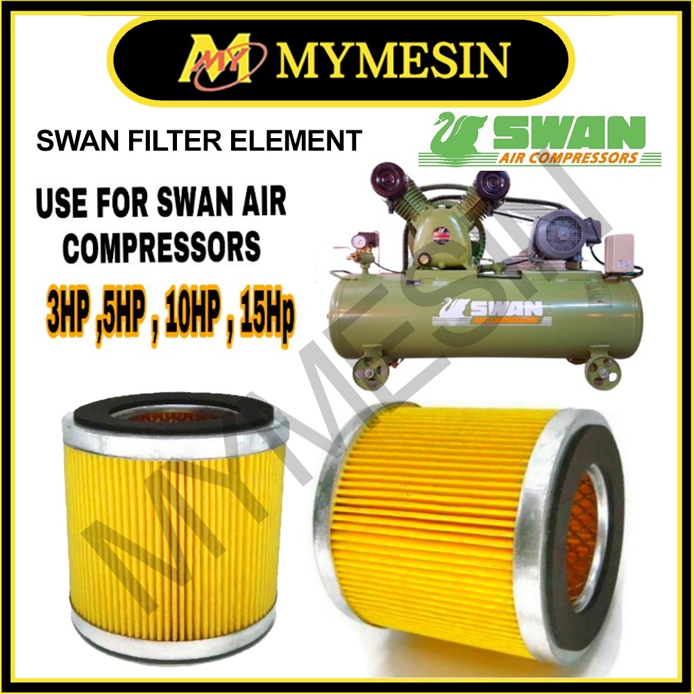 Bubble Packing MY Swan air compressor filter element for 3Hp, 5Hp, 10Hp ...