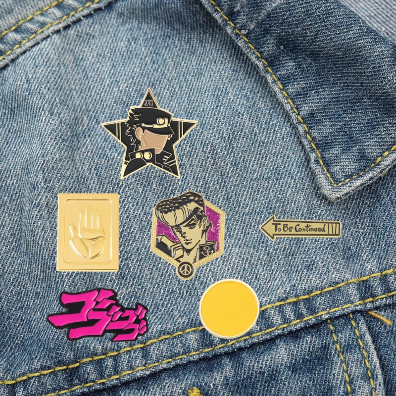 JOJO's Bizarre Adventure Cartoon Comics Metal Brooch Paint Badge JOJO ...
