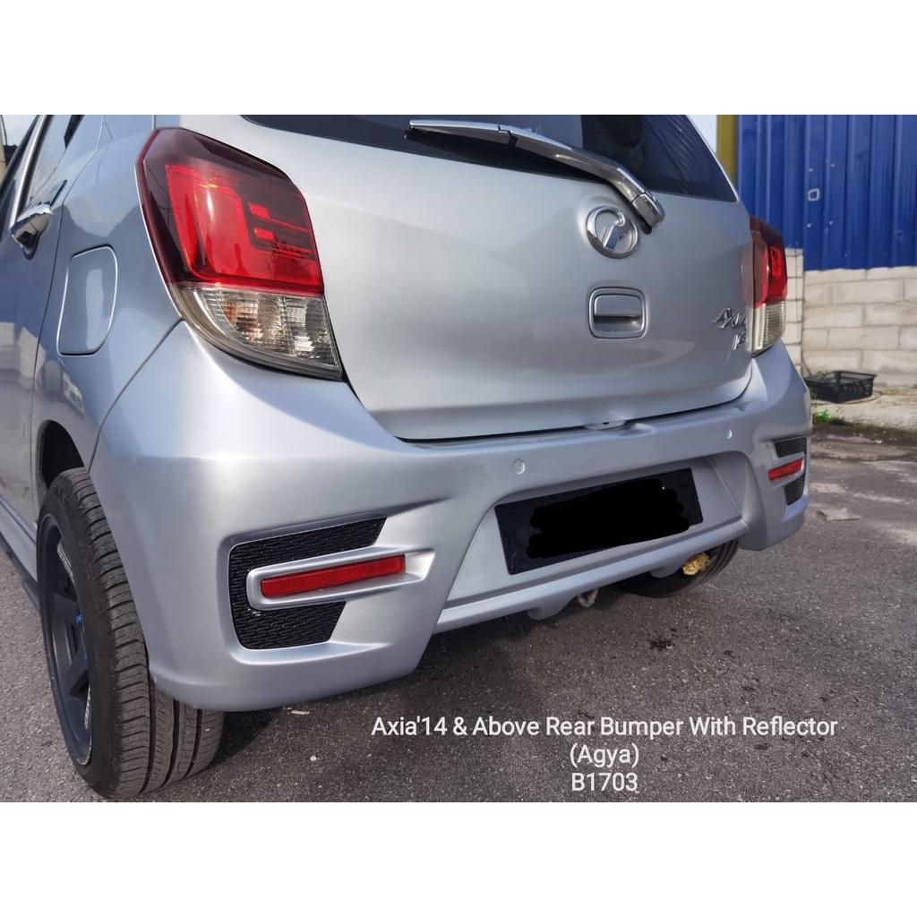 B1703 PERODUA AXIA 2014 & ABOVE REAR BUMPER FIBREGLASS BODYKIT WITH ...