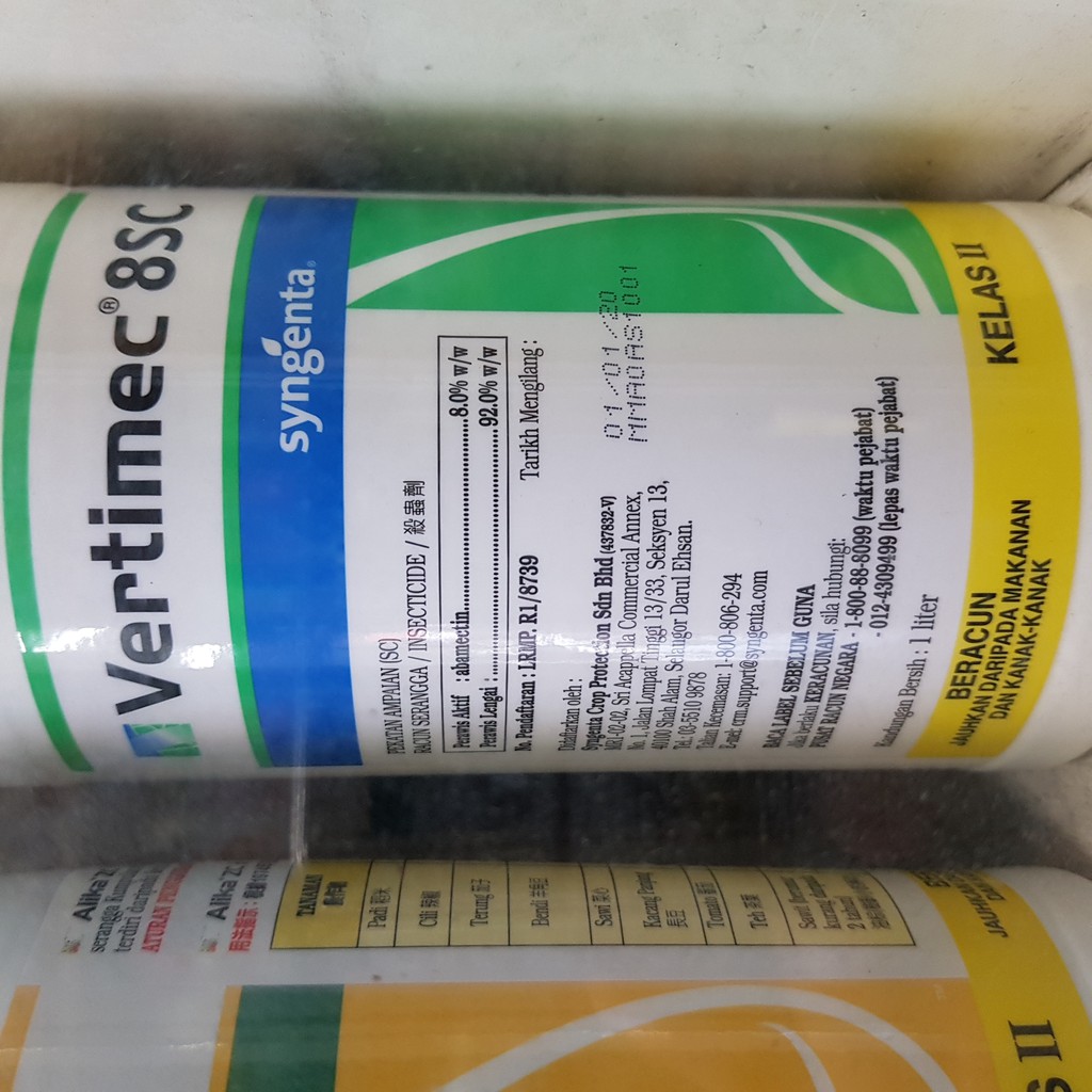 1000ml Syngenta vertimec abamectin 8% SC Racun Hama Merah Racun Ulat ...