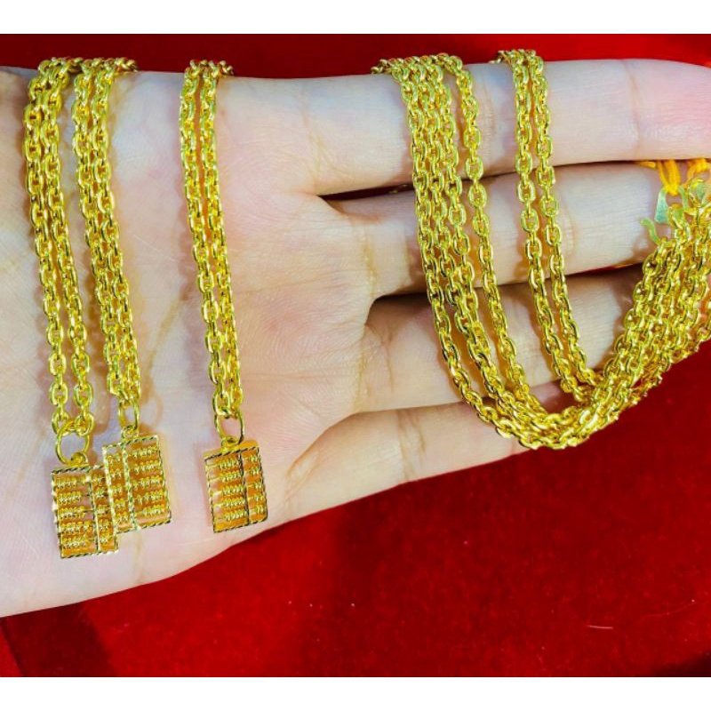 rantai leher sauh + loket sempoa emas 916 | Shopee Malaysia