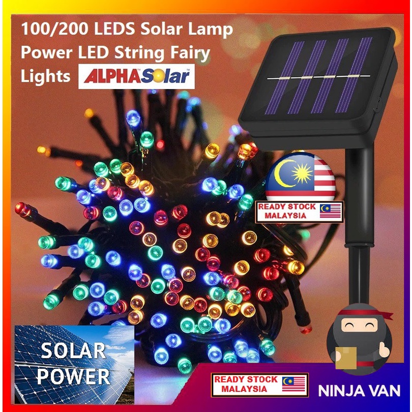 💡 New Stock 💡 Solar String Light Led RFT Color Lamp Pelita Lampu Raya ...