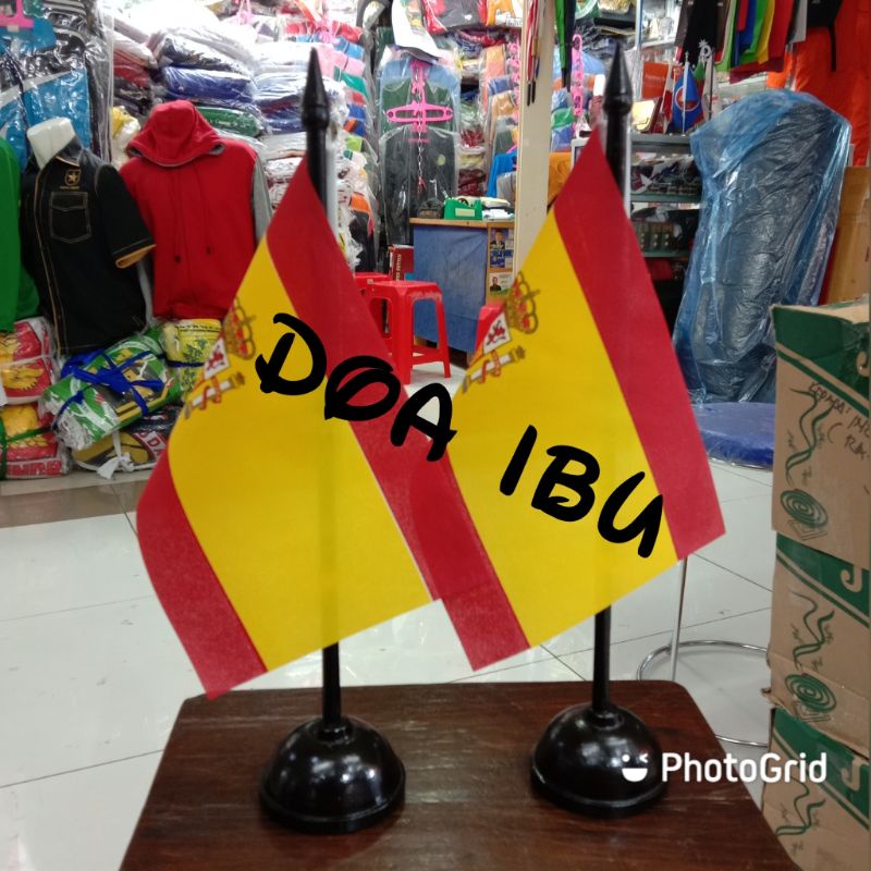 Wooden table pole + SPANISH flag | Shopee Malaysia