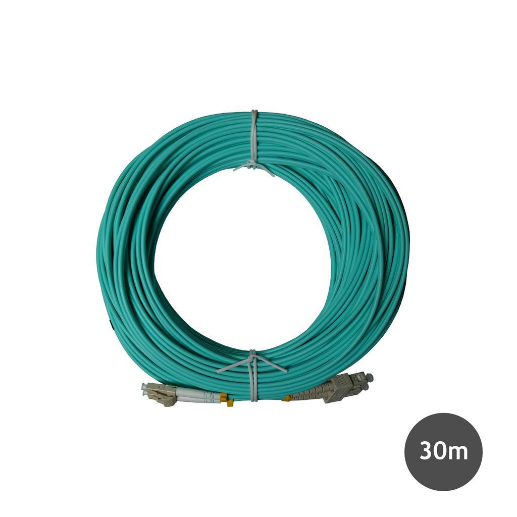 ANET OM3 LC-SC MM 50/125UM Duplex Fiber Cord - Aqua (3M, 10M, 20M, 30M ...