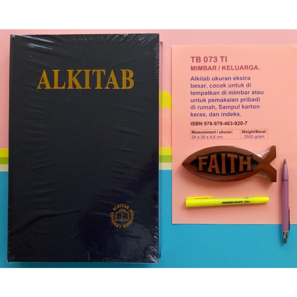 Alkitab Mimbar / Keluarga, sampul karton keras, ukuran ektra besar dan ...