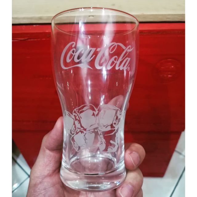 Coca Cola Glass Cup with Ice cube design | Shopee Malaysia