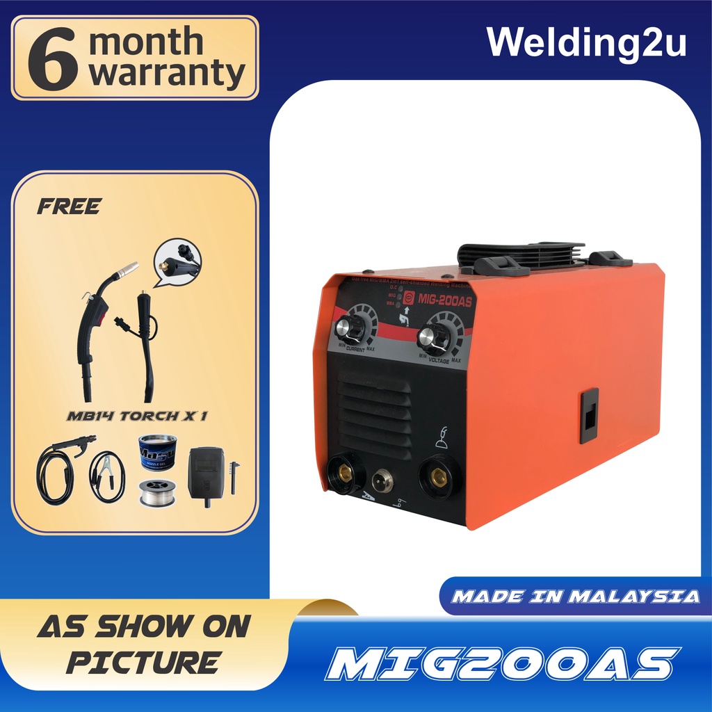 [READY STOCK] MIG/MMA 200AS 2 in 1 Gasless MIG /MMA Inverter Welding Machine | Shopee Malaysia