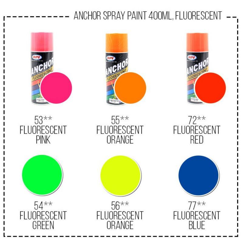 💥 Anchor Spray Paint 400ml - Fluorescent Colours 💥 | Shopee Malaysia