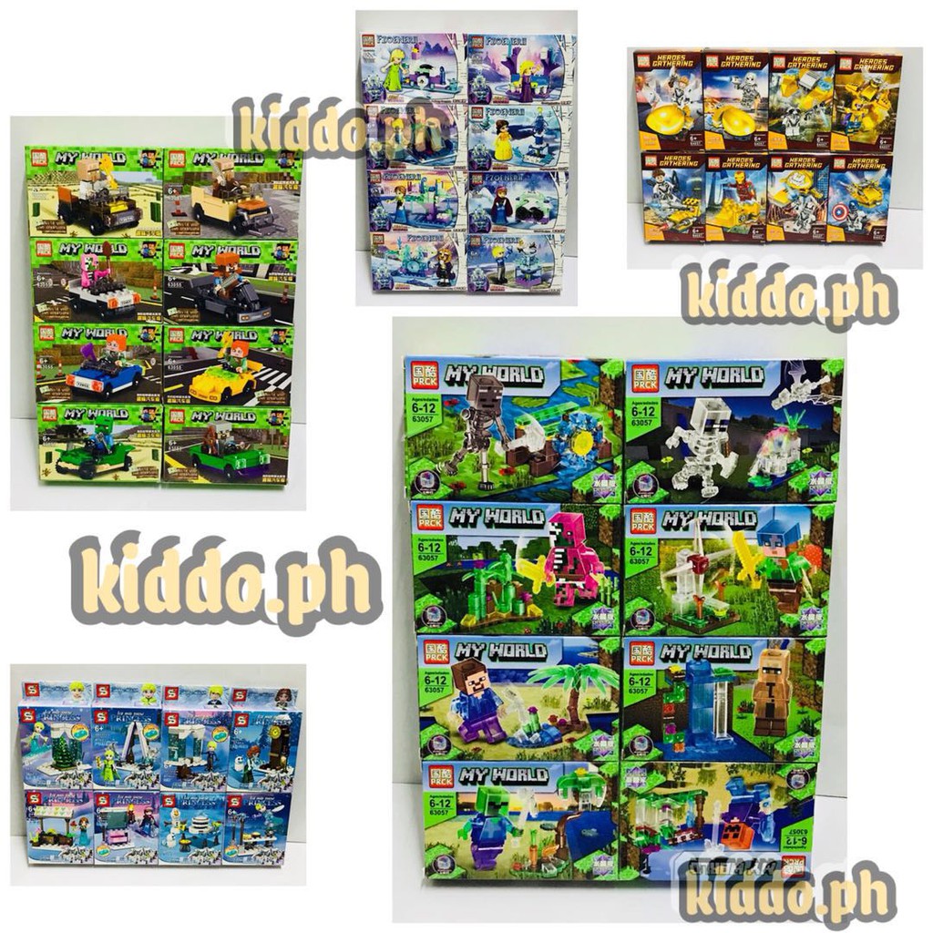 Cartoon Famous Blocks Toy 8 in 1 Minifigure Collectibles Play Set ...