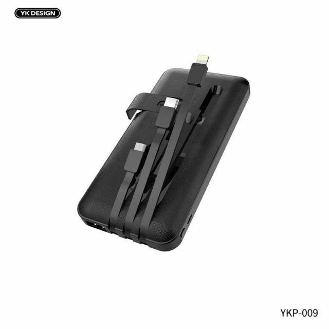 Power Bank yk design 10000mah with built in 3 type cable | Shopee Malaysia