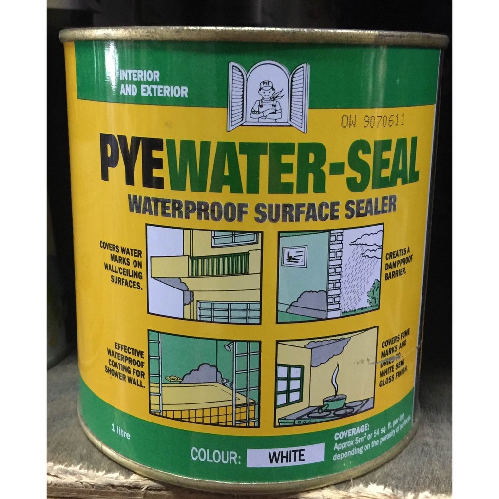PYE Water Seal Acrylic Waterproof Surface Sealer ( White ) 1 LTR ...