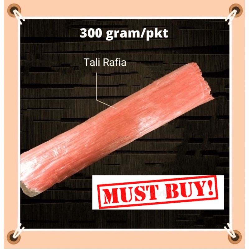 Rafia Tali ikat plastik Ais , Rafia String 300Gram/Pkt (Orange ...