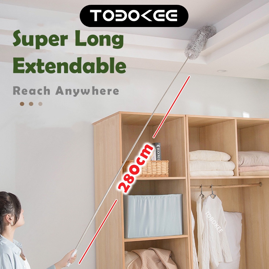 Super Long 280cm Microfiber Duster Bulu Ayam Panjang Premium Extendable ...