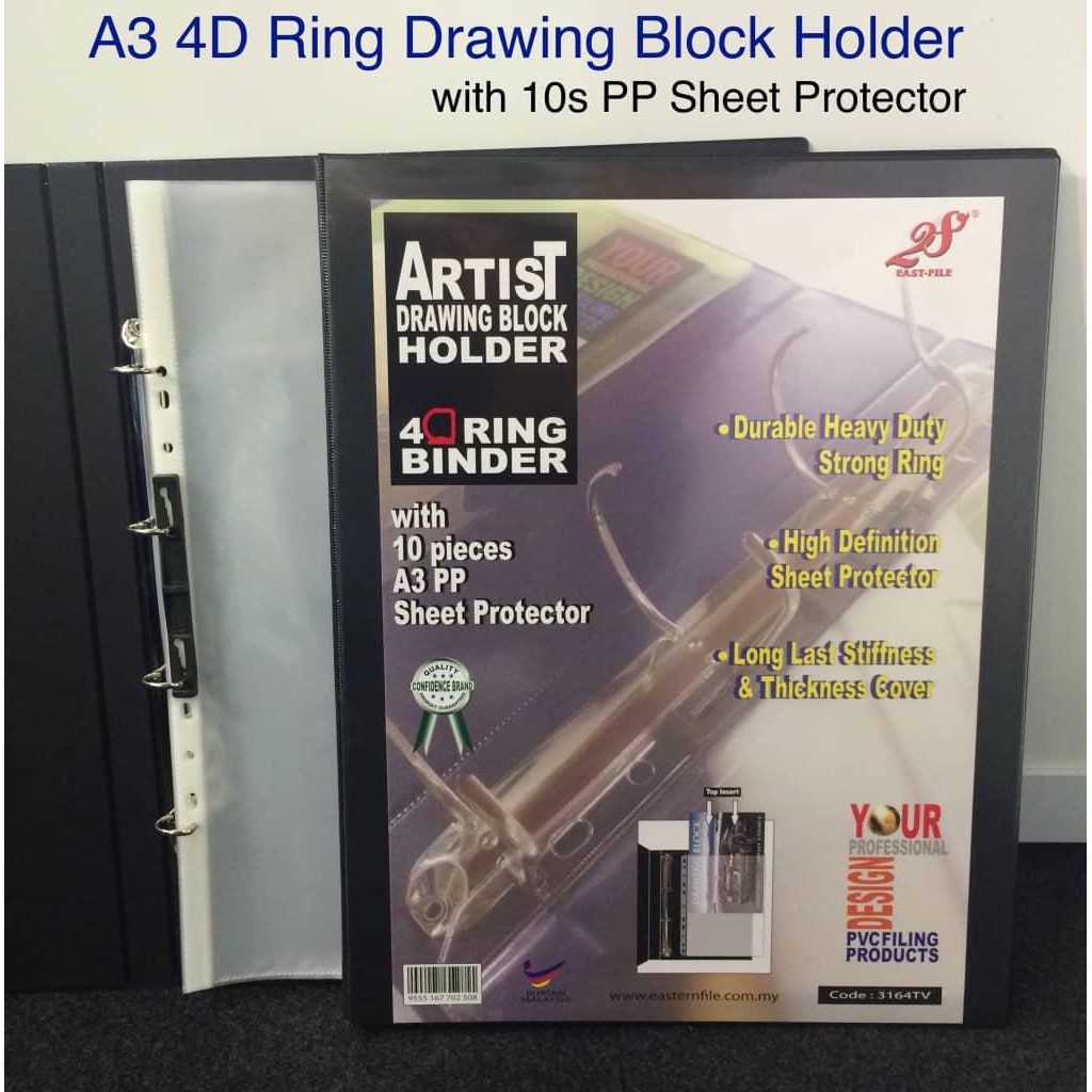 A3 4D Ring Artist Drawing Block Holder | Shopee Malaysia