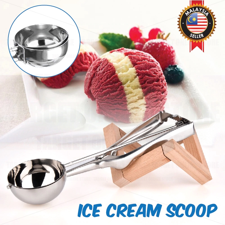 Stainless Steel Ice Cream Scoop Cookie Scoop Round Fruit Baller/Skop ...
