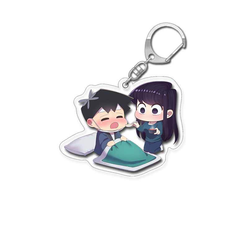 Cute Komi Can't Communicate Keychain Anime Keyring Cute Bag Pendant ...