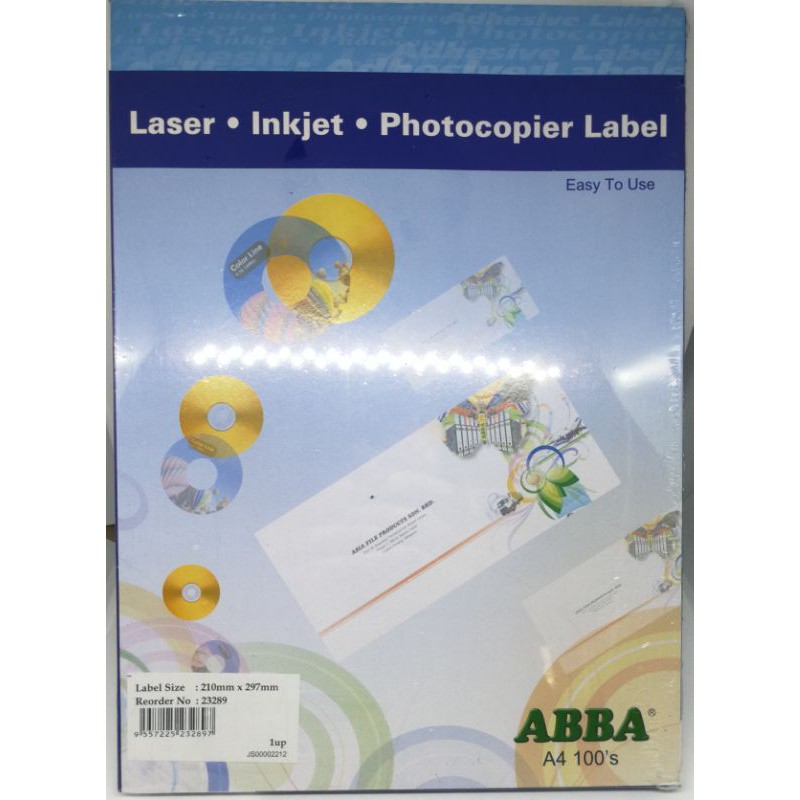 ABBA LASER, INKJET & PHOTOCOPIER LABEL 23289, 23299, 23300, 23295 ...