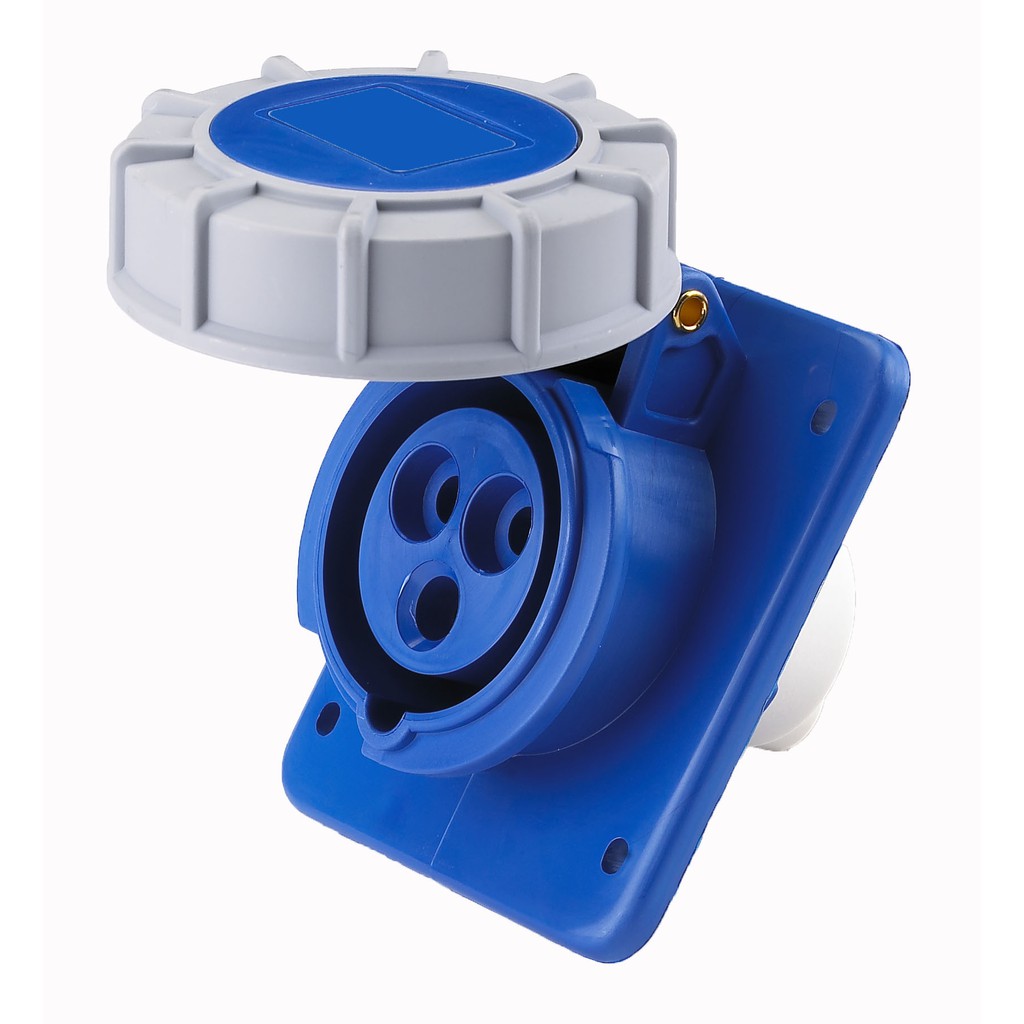 OPS IP67 (BLUE) 32A 3P INDUSTRIAL PANEL MOUNTING SOCKET (ANGLE ...