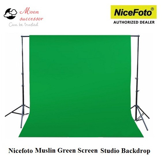 (READY STOCK) Nicefoto 3M X 3M Muslin Green Screen Studio Backdrop ...