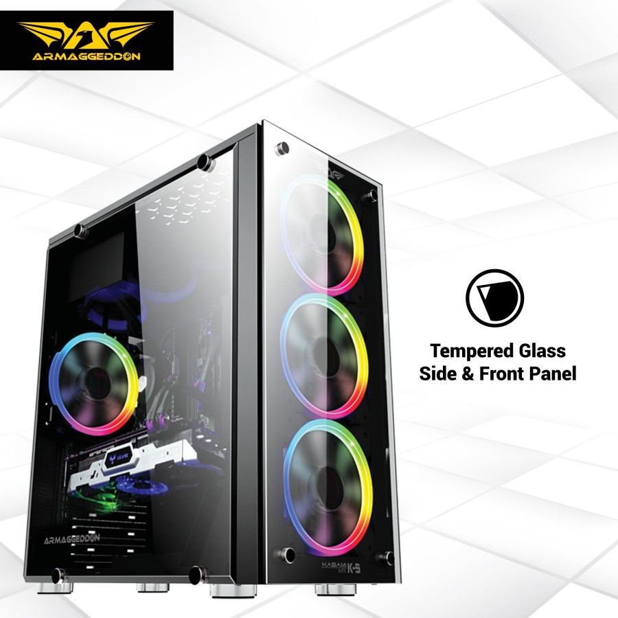Kagami K5 Case PC Powerlogic Armaggeddon K5 Black RGB | Shopee Malaysia