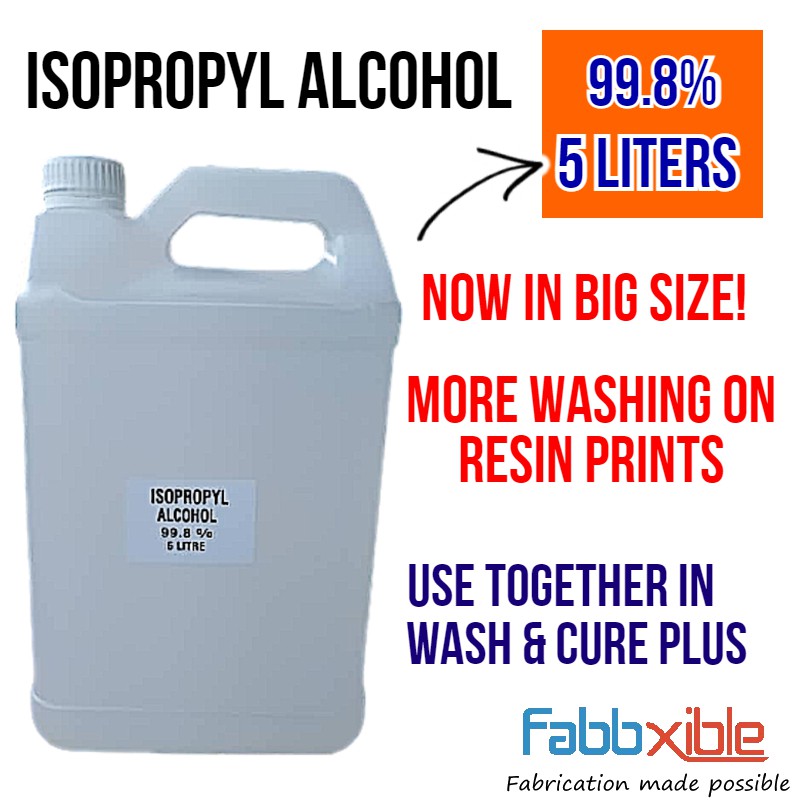 IPA Isopropyl Alcohol 99.8% for Cleaning Resin Prints (5 Liters ...