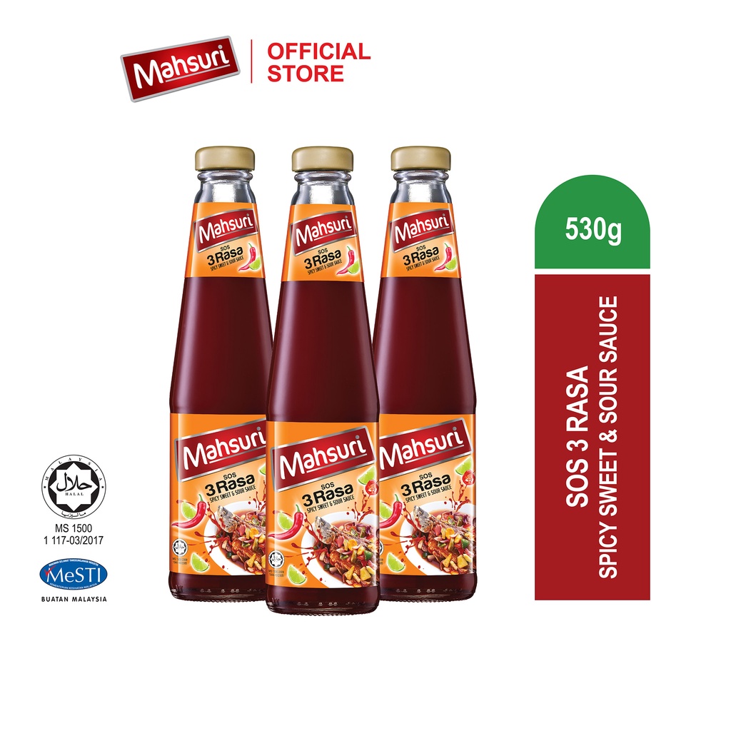 [Bundle] Mahsuri Sos Tiga Rasa (530g x 3) | Shopee Malaysia