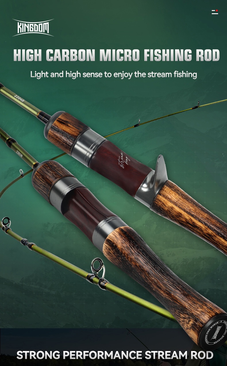 Kingdom Stream King Carbon Spinning Fishing Rods (1.45m/1.65m) | Shopee ...