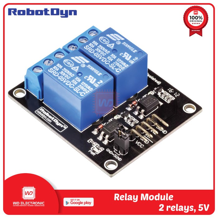 Robotdyn relay 2channel 5V relay module | Shopee Malaysia