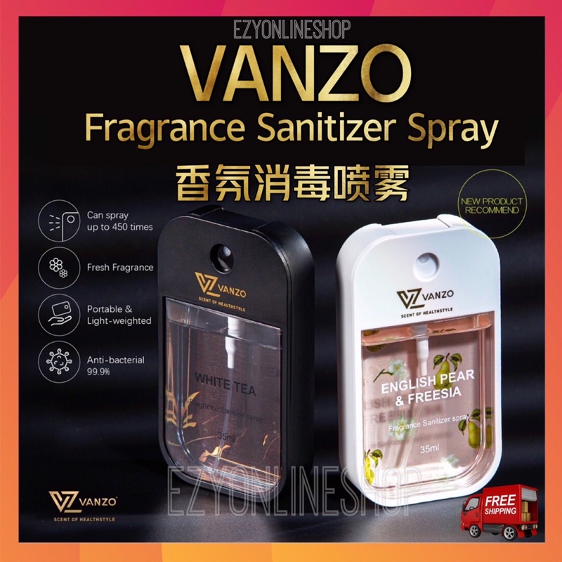 VANZO Pocket Fragrance Sanitizer Spray English Pear & Freesia/ white ...
