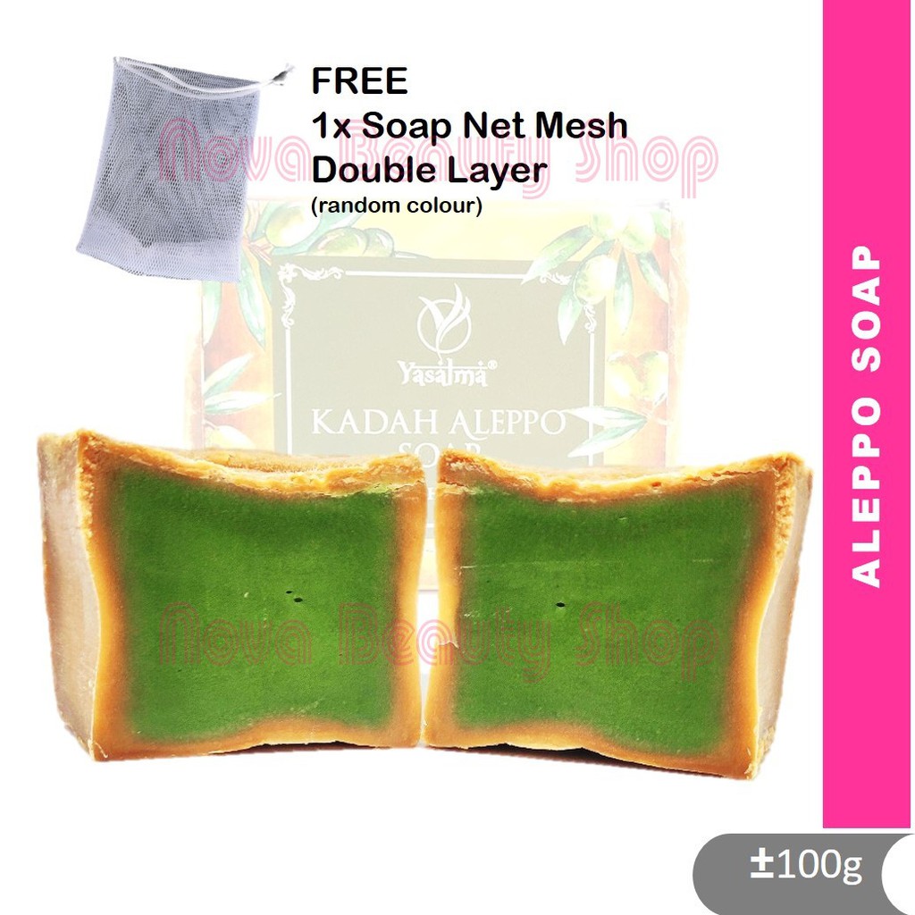 Yasalma Kadah Aleppo Soap (±180g) Sabun Aleppo Sabun Ghar /Olive Oil ...