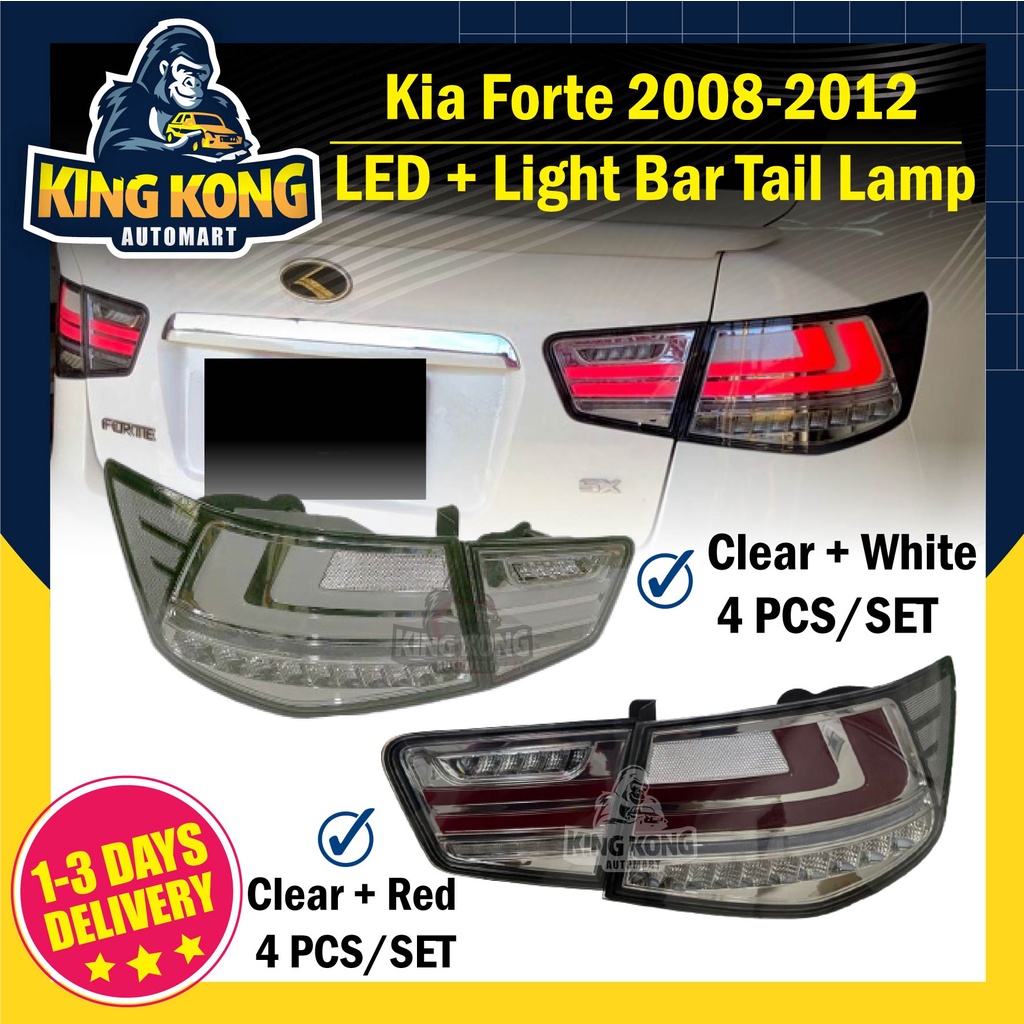Kia Forte 2008 - 2012 Led + Light Bar Tail Lamp With Signal Running ...