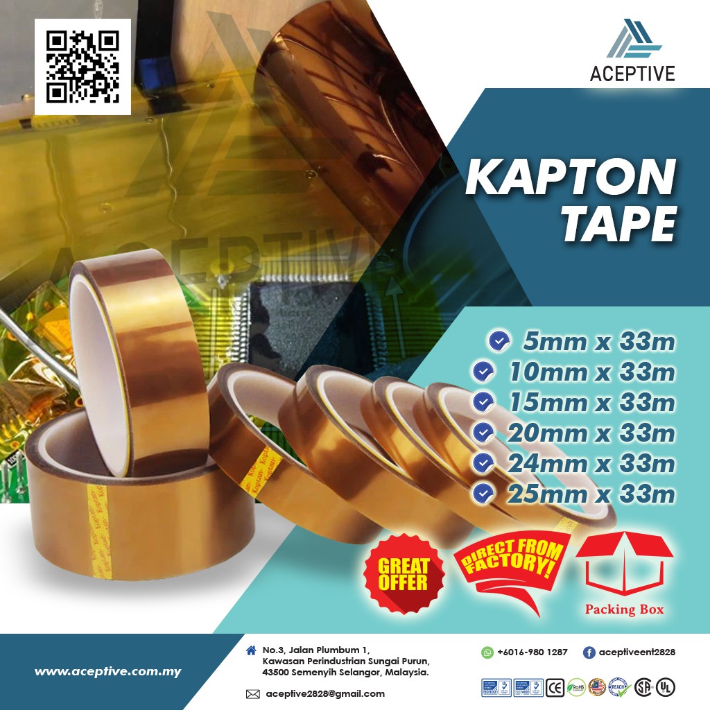 KAPTON TAPE POLYMIDE TAPE | Shopee Malaysia