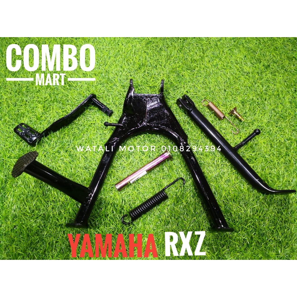 YAMAHA RXZ MAIN STAND SET SIDE STAND SET AND BRAKE PADEL TONGKAT TENGAH ...