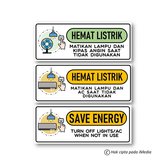 Electricity SAVING Stickers | Save ENERGY STICKER | Shopee Malaysia