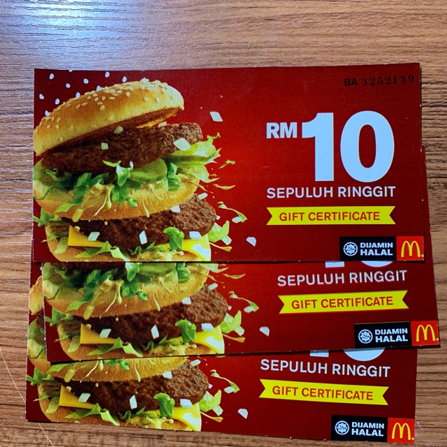 RM10 McDonalds Cash Voucher. | Shopee Malaysia