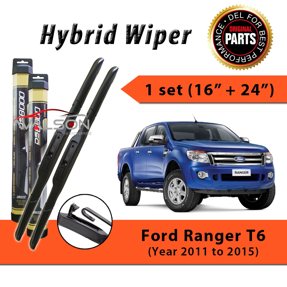 Hybrid Wiper Ford Ranger T6 2011 to 2015 16"+24" (1set) | Shopee Malaysia