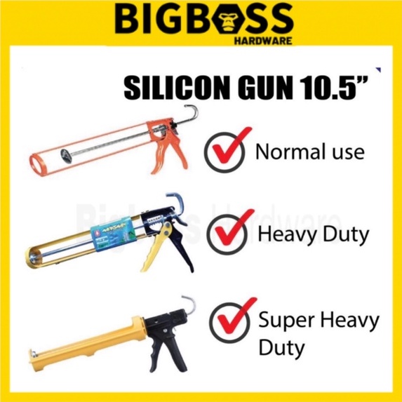 10.5" Silicone Caulking Gun (silicone Sealant Gun) - 2 Type ( Light ...