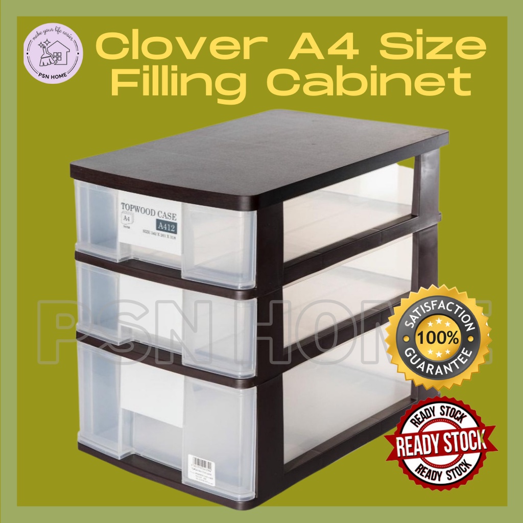 CLOVER Top Wood Filling Cabinet Desk Organiser | Shopee Malaysia