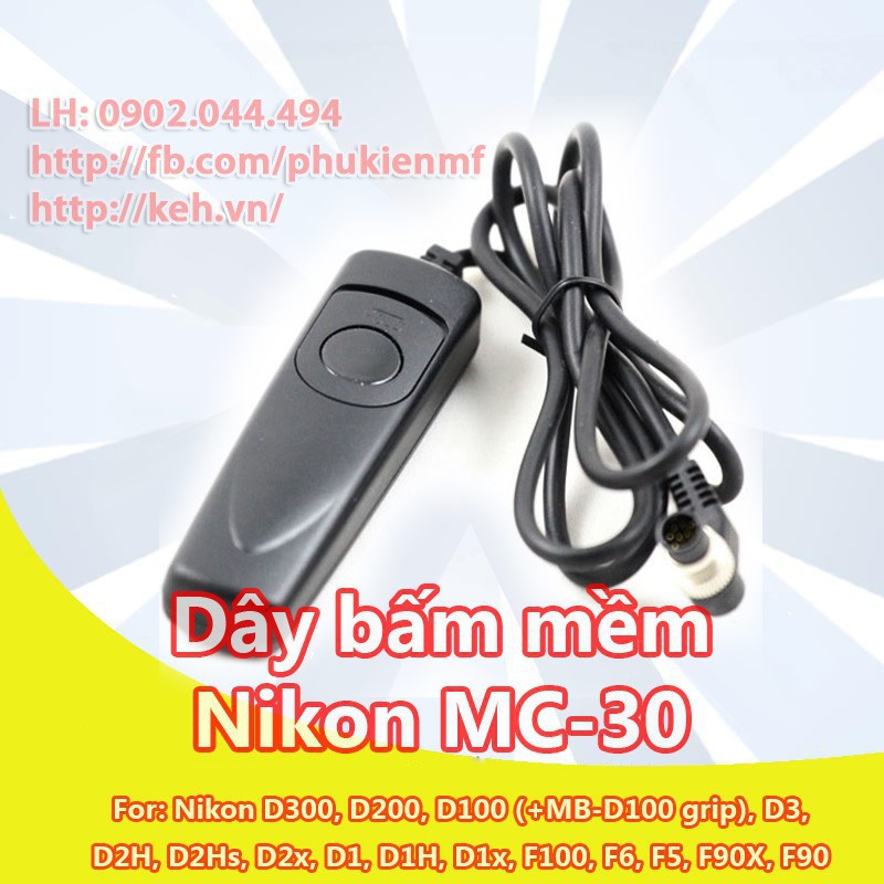Mc-30 soft cable for Nikon D3X/D3/D800/D700/D300/D300s camera | Shopee ...