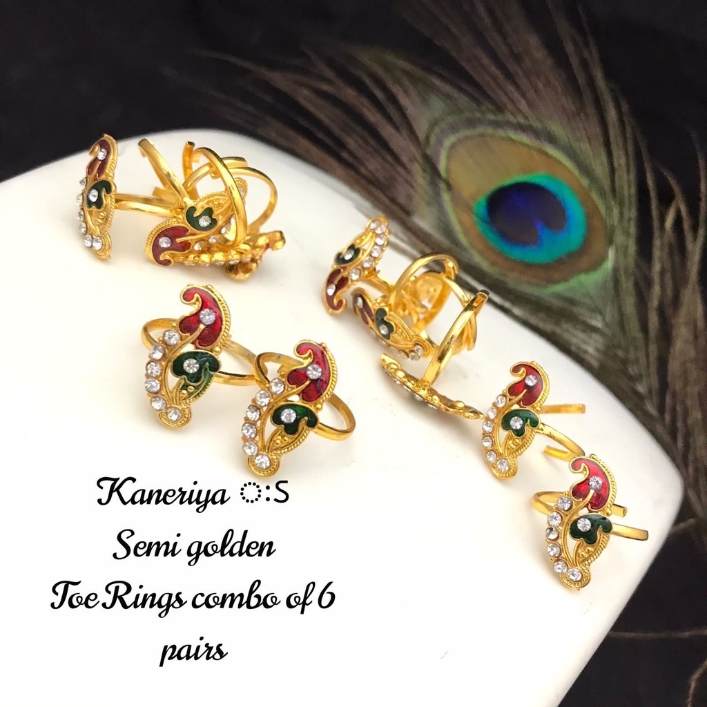 Fancy Indian Toe Ring /Metti Adjustable Without Bells READY STOCK ...