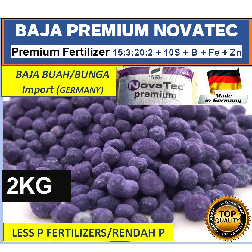 [REPACK 2KG] BAJA PREMIUM NOVATEC 15:3:20:2 + 10S + B + Fe + Zn BAJA ...