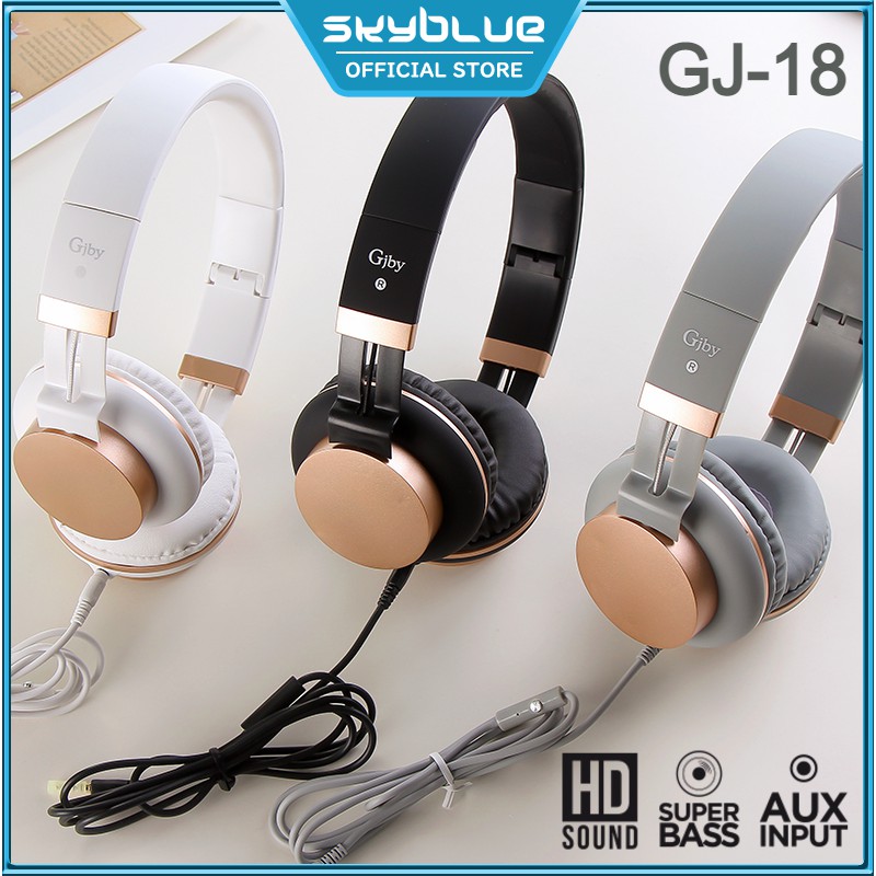 Super Bass Headphone With Mic Over Ear Headset Stereo Music Sound Wire ...